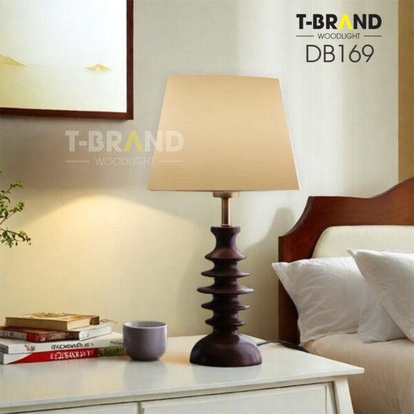 Đèn bàn – đèn ngủ khách sạn hotel resort DB169 - Đèn gỗ trang trí T-Brand
